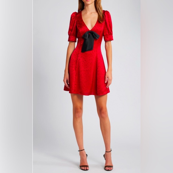 Charles Henry | Dresses | Nwt Charles Henry Dot Jacquard Satin Mini ...